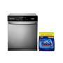Kit Lava-Louças Brastemp 8S Cinza BLF08BS e Detergente Pó Finish 700g ...