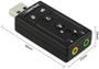 Placa de Som USB 7.1 Adaptador de Fone e Microfone Áudio Stereo 2 ...