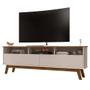Rack Bancada Para TV Até 65 Polegadas Elegant Cinamomo/Off White - Bechara - Rack - Magazine Luiza