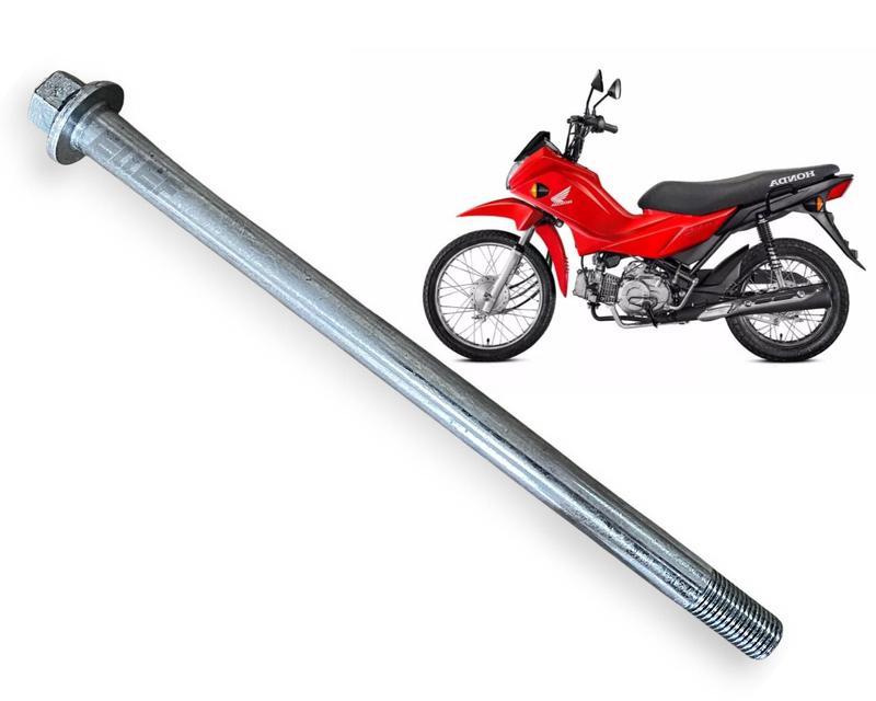 01 Eixo de Roda Traseiro Moto Honda Pop 100 2007 A 2015 Reggio Aço ...