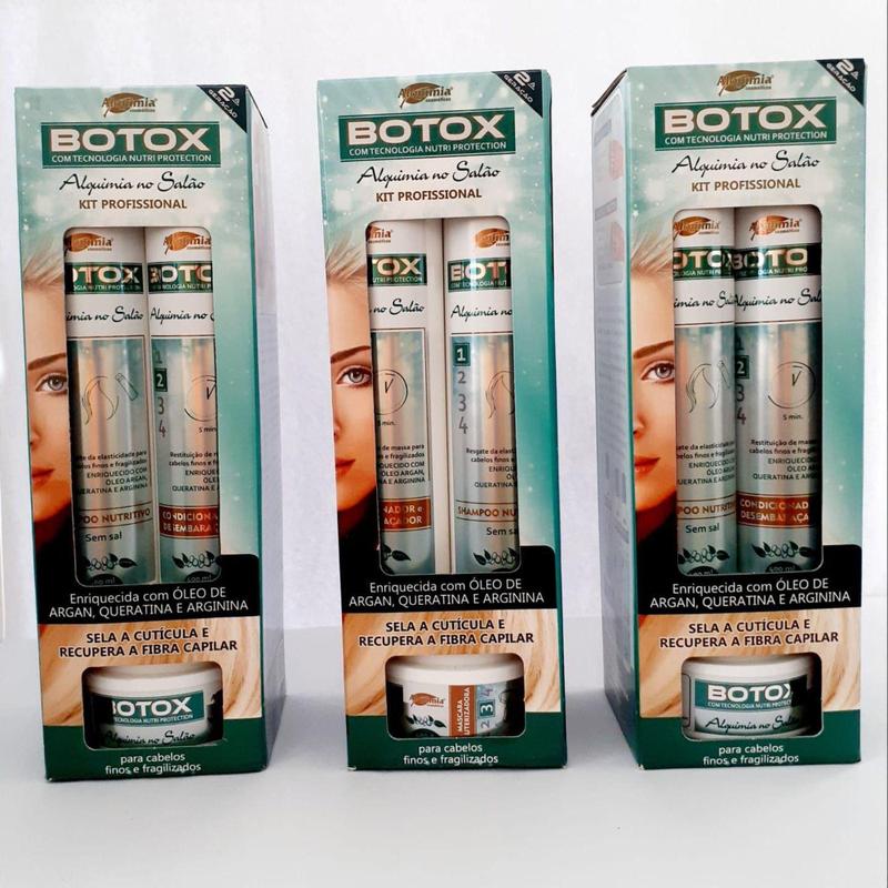 03 Kits Botox Capilar Alquimia Cosméticos - Cuidados com o Cabelo ...