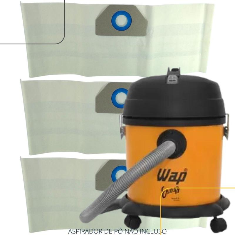 03 Saco P/Aspirador De Pó Wap Energy 20l Coletor Descartável - Wap All ...