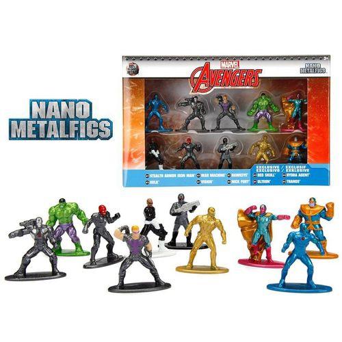 10 Bonecos Marvel Avengers Vingadores Nano Metalfigs Hulk Thanos Vision ...