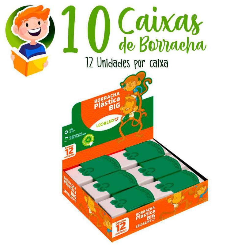 10 Caixas de Borracha Branca com Capa Leo&Leo - 120 Unidades - Borracha ...