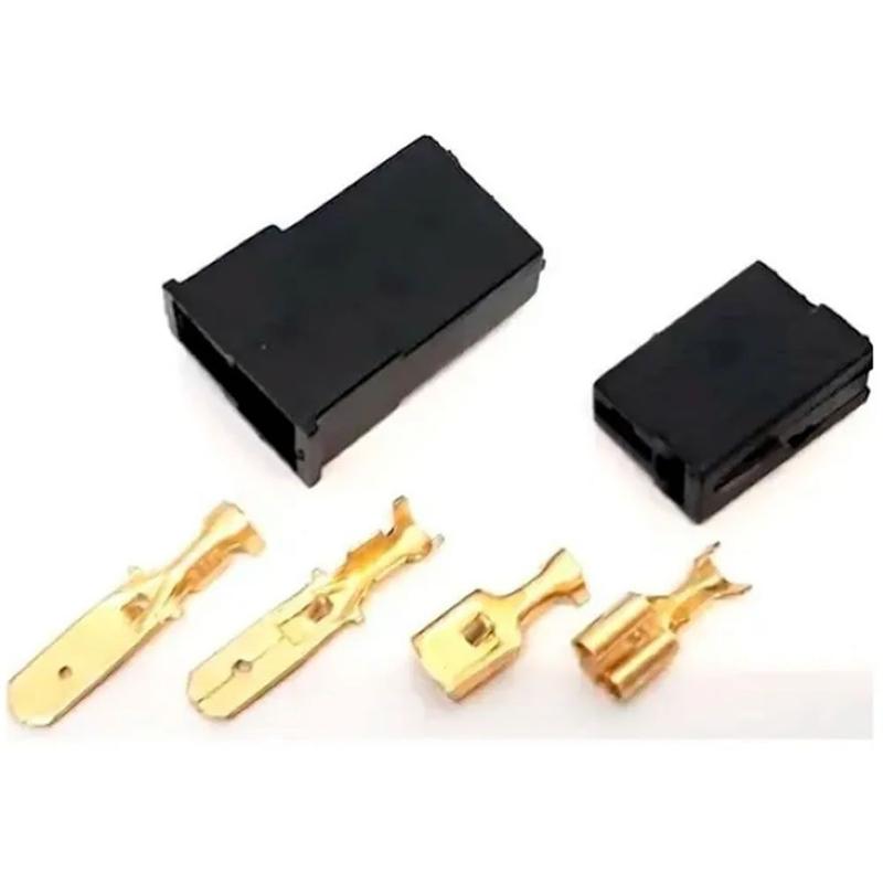 10 Conjunto Conector 2 Vias Plug Para Caixa Macho E Fêmea - Permak ...