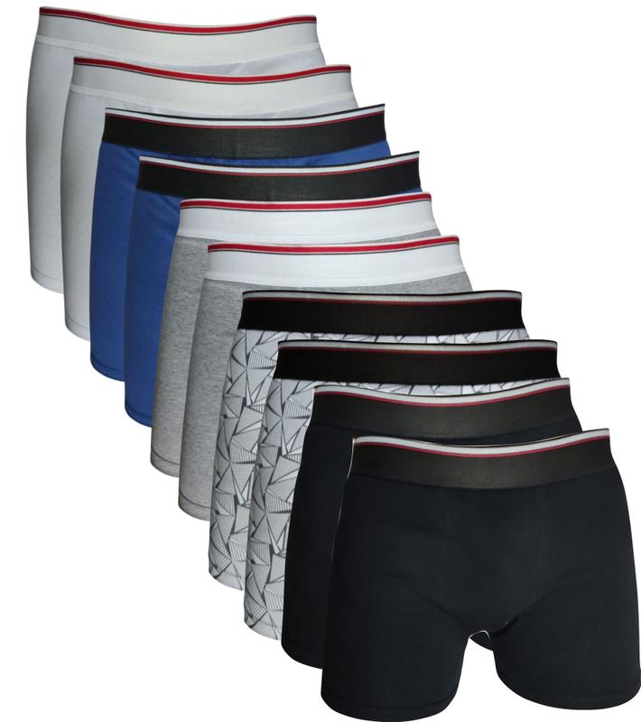 10 Cuecas Boxer 100% Algodão (cotton) Kit Masculino - Hourglass - Cueca ...