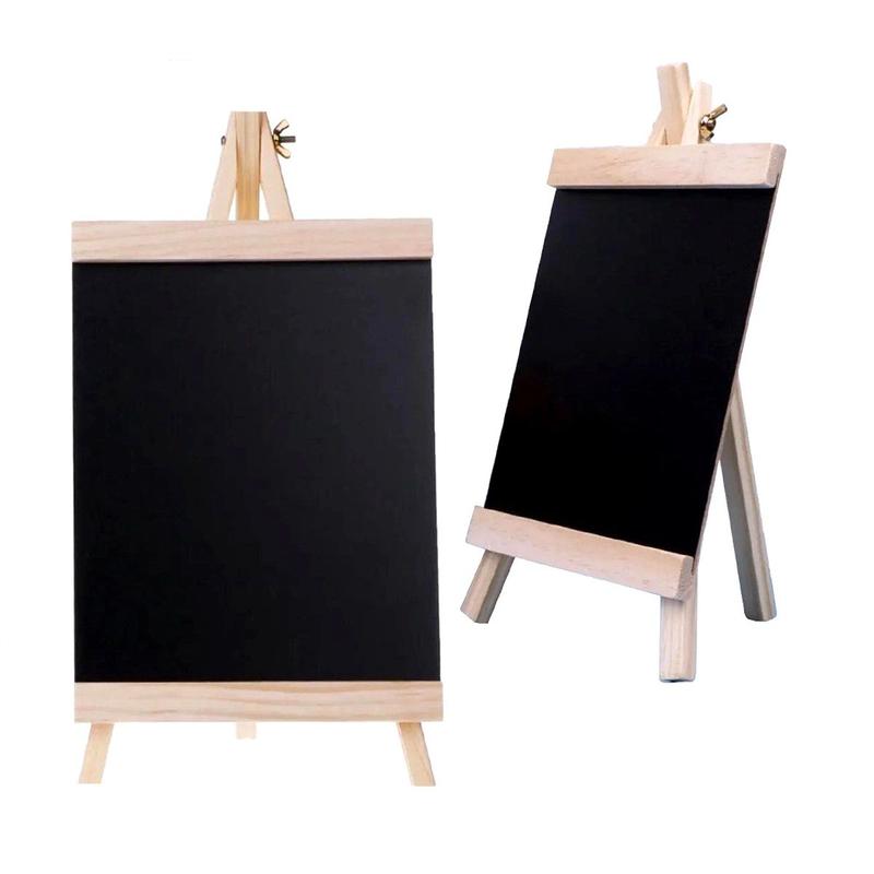 10 Mini Lousa Quadro De Giz Em Madeira Com Tripé 29x16cm - Fx - Lousas ...