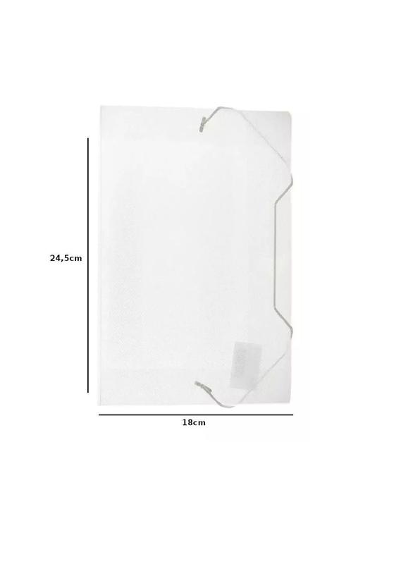 10 Mini Pasta Aba Meio Oficio Transparente A5 C/elástico Acp - Pasta ...