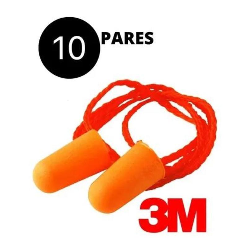 10 Pares Protetor Auditivo Auricular Ouvido Espuma Cordão 3m - Protetor ...