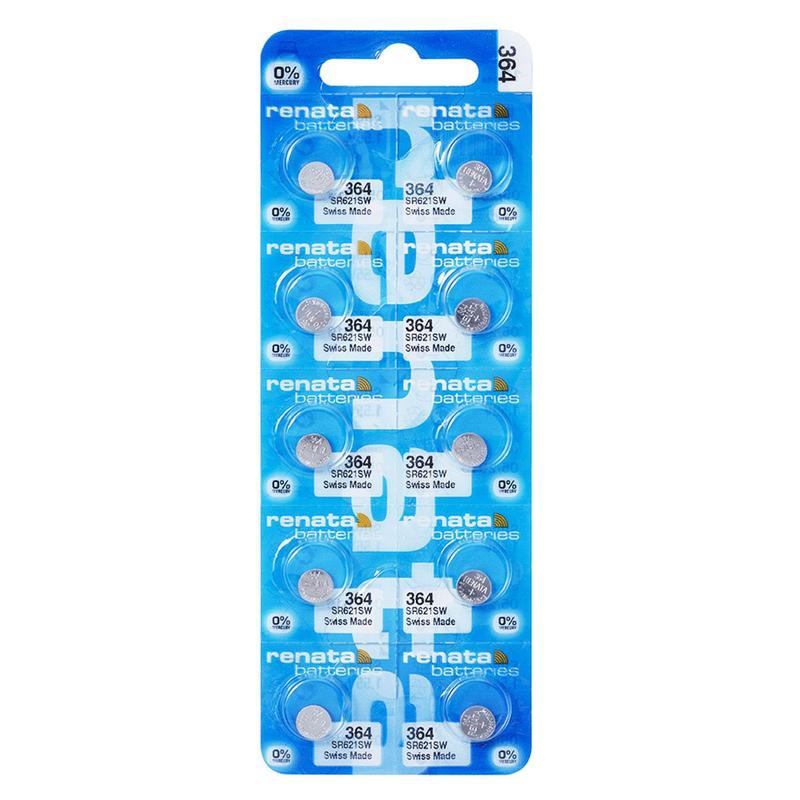 10 Pilha Bateria 364 Relógio 1.55v Renata Sr621s Original 1 cartela ...