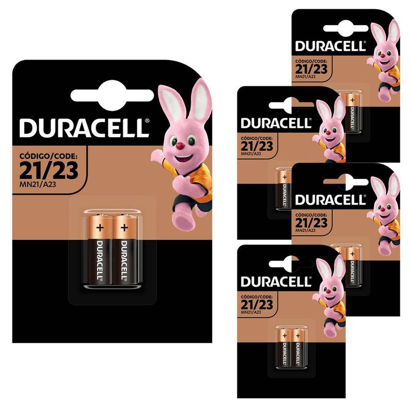 10 Pilhas Baterias 23a Alcalina 12v para Controle de Portão Duracell ...