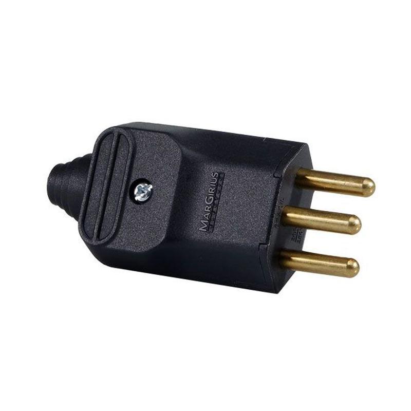 10 Plugue Plug Macho 3 Pinos 20a Prensa Cabo Margirius Preto - Plugs e ...
