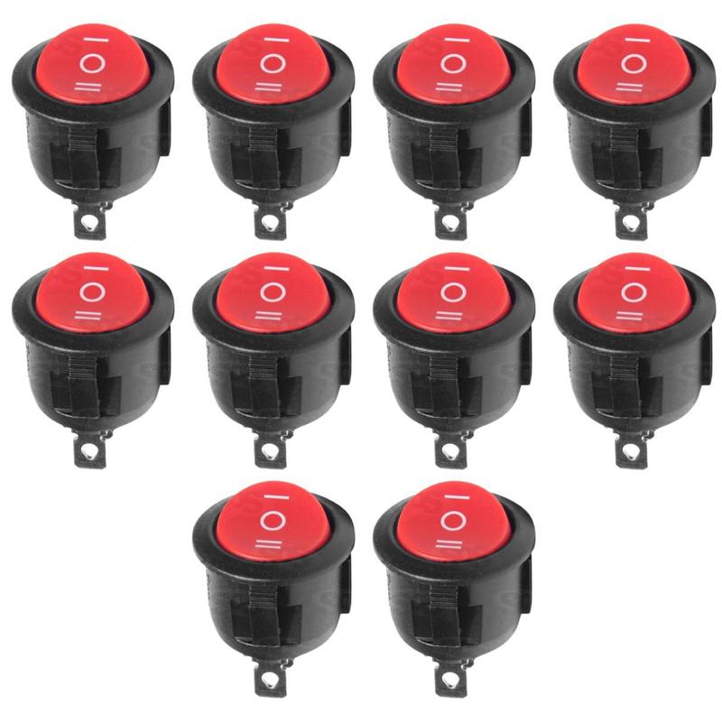 10 Und Chave Interruptor 3 Posições KCD1-5-103 250V Vermelha - USC ...