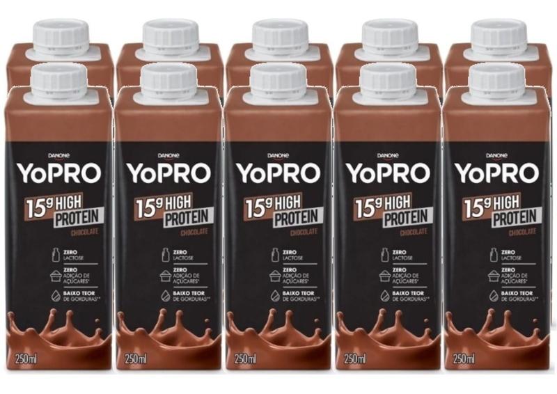 10 Unidades - Yopro Danone High Protein - Fitness Academia + - Bebida ...