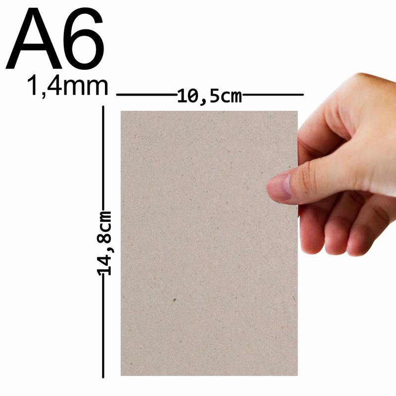 100 Folhas Papel Paraná Cinza Hörlle 1.4mm A6 (10,5x14,8cm) - Papel ...