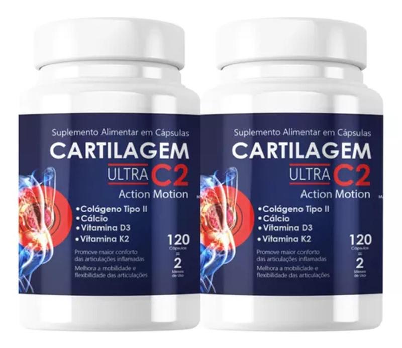 100%ORIGINAL 2un Cartilagem Ultra C2 120cps - CCM Nutrition - Colágeno - Magazine Luiza