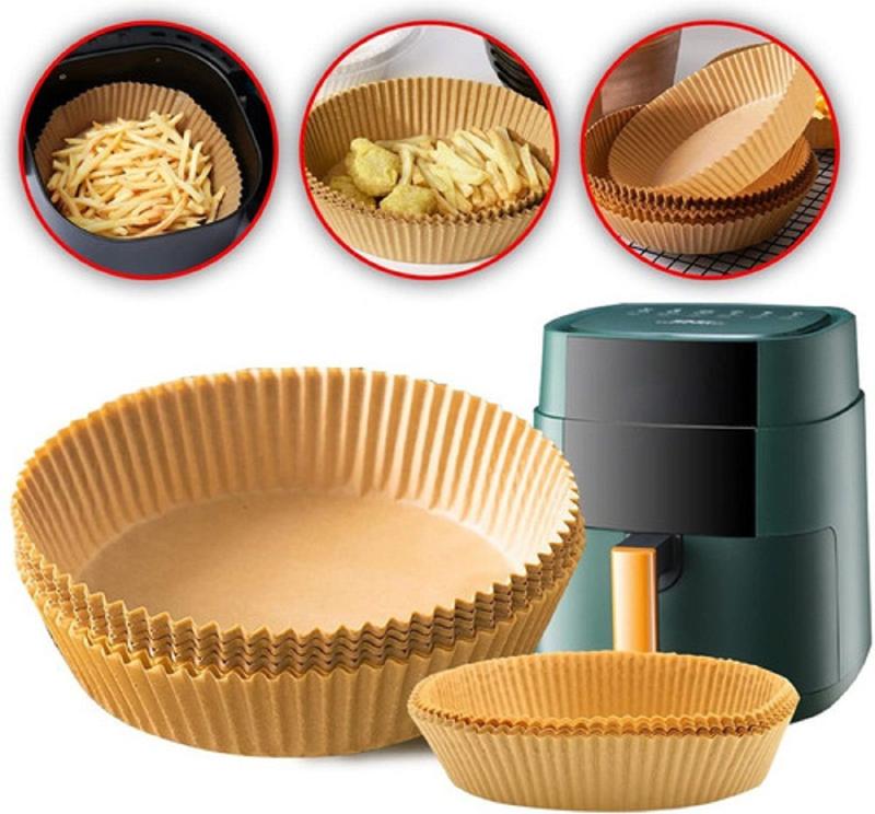 100 Papel Absorvente Para Air Fryer Descartável Não Gruda Sujeiras ...