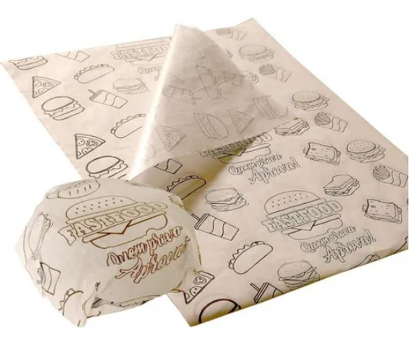 100 Papel Acoplado Hamburguer Burguer Lanche Baguete - rosecustodio ...