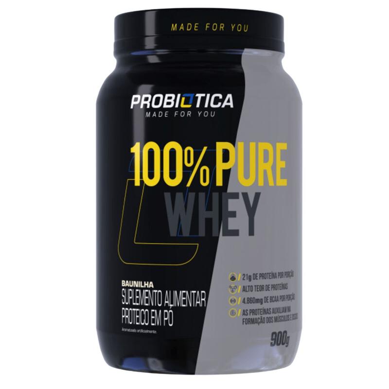 100% Pure Whey 900g - Probiótica - Probiotica - Whey Protein - Magazine Luiza
