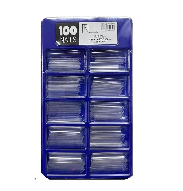 100 Unhas Tips Curvatura C Extra Longas Manicure Formatos Extremos ...