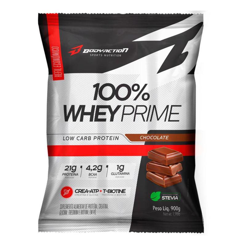 100% Whey Prime Refil (900g) - BodyAction - Whey Protein - Magazine Luiza