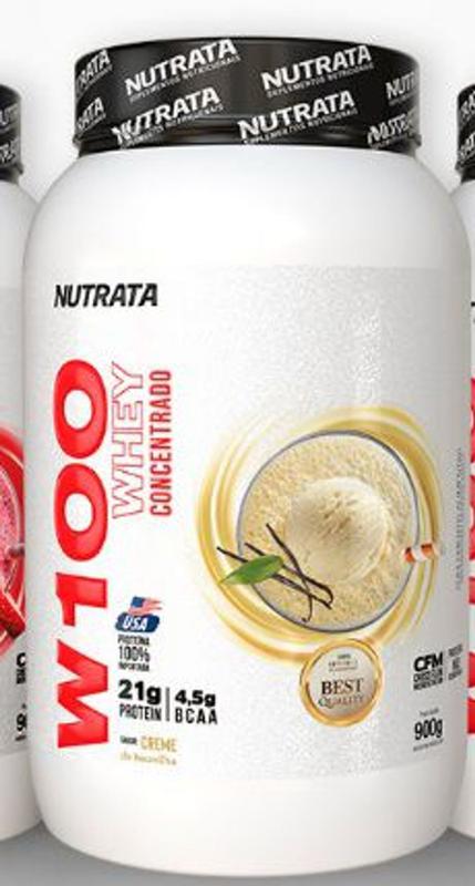 100% Whey w100 pote Nutrata 900g - Whey Protein - Magazine Luiza