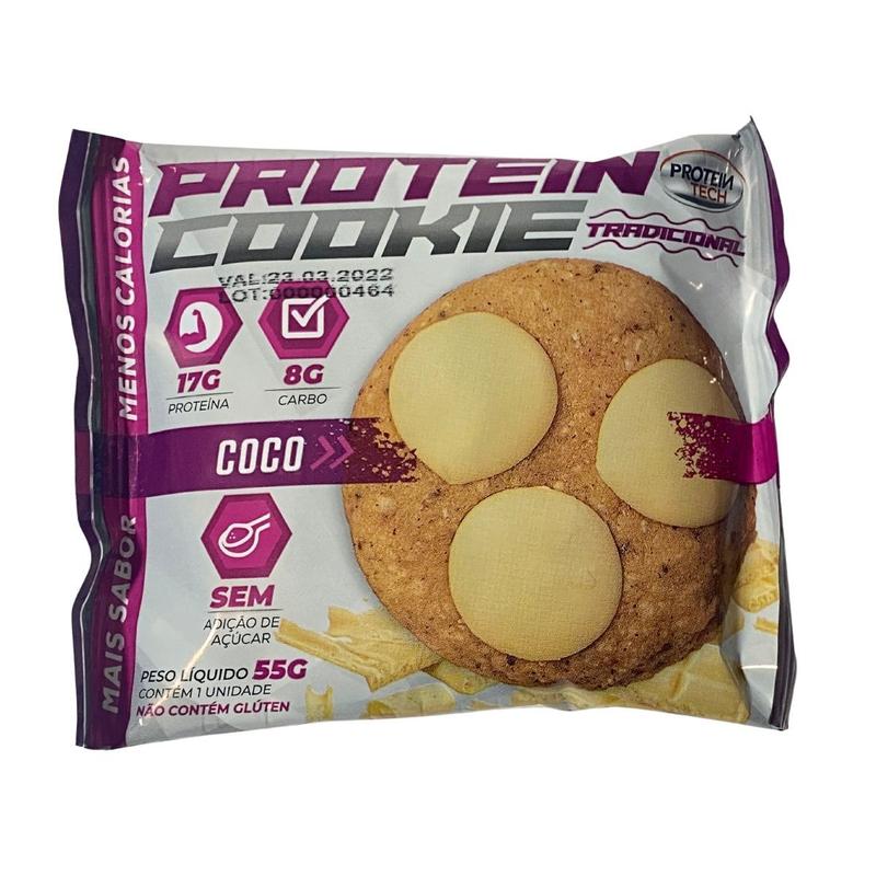 10x Cookie Proteico Proteintech Low Carb Vários Sabores - Protein Tech ...