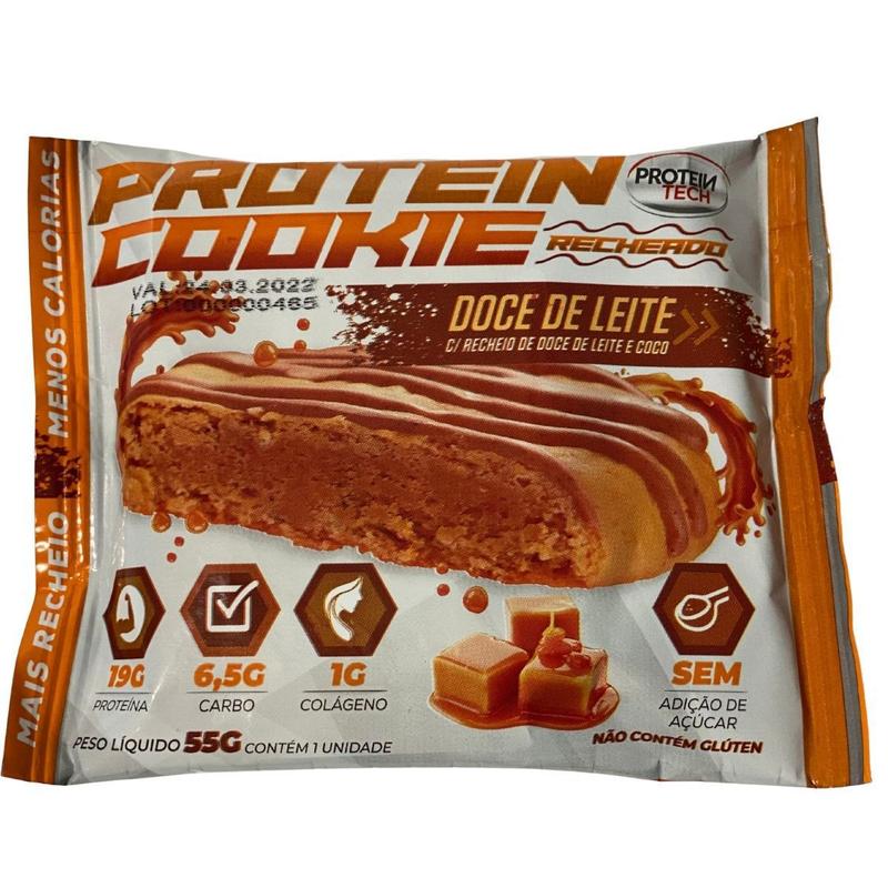 10x Cookie Proteico Proteintech Sabor Doce de Leite - Protein Tech ...