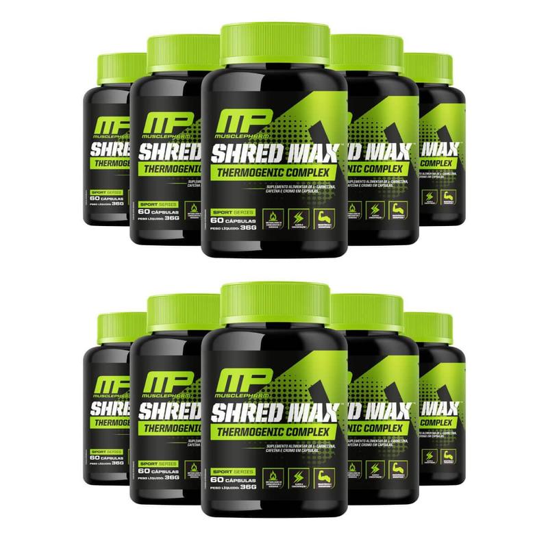 10x Shred Max Termogênico (60 cápsulas) - Muscle Pharm 60 cápsulas ...