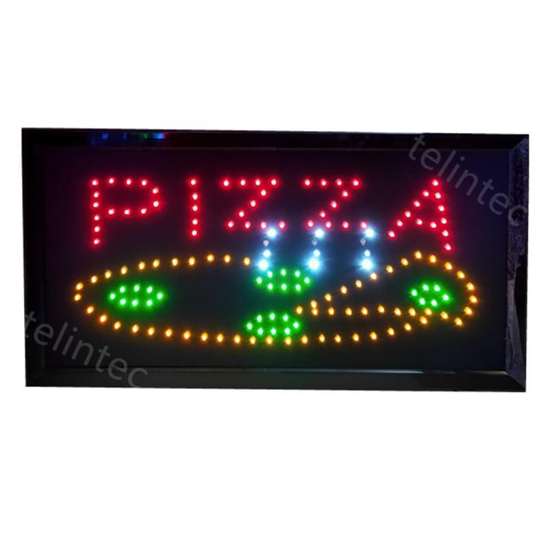 110v painel de led letreiro placa luminoso PIZZA LED PISCAR - tltled ...