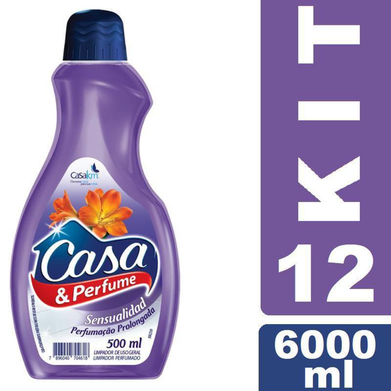 12 Desinfetante Sensualidad Casa e Perfume 6000ml Uso Geral - CasaKm - Desinfetante - Magazine Luiza