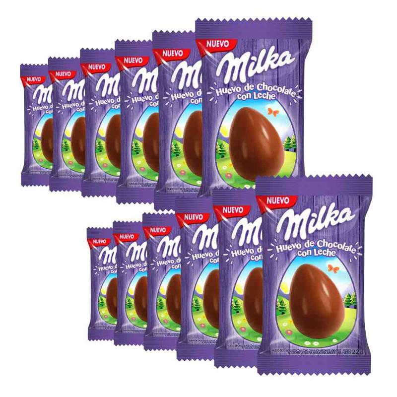 12 Ovo Milka Chocolate Ao Leite 22g - Ovo de Páscoa - Magazine Luiza