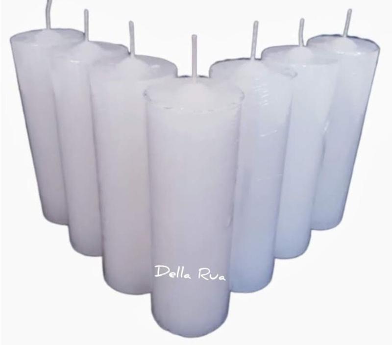 12 Vela 7 Dias Votiva 260 Gramas Branca ( Celofane Liso Transparente ...