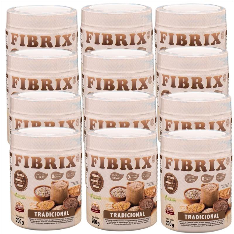 12x Fibrix - Fibras Regulador Intestino- Vegano- 200g - Maxsan ...