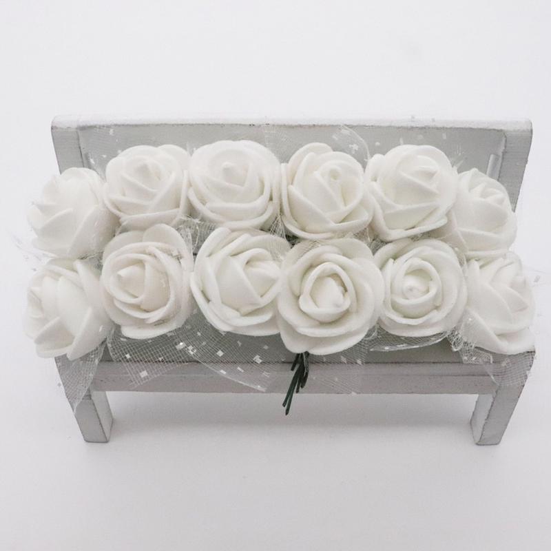 144 Mini Rosas De Eva Rosinha Artificial com 12 Buquês - La Belle ...