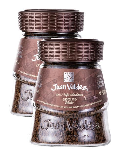 2 Café Soluvel Colombiano Juan Valdez Sabor Chocolate 95G - Café ...