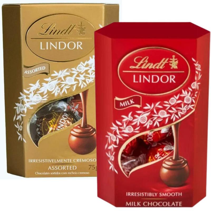 2 Caixas Trufas Lindt Lindor 75g - Chocolate / Barra de Chocolate ...