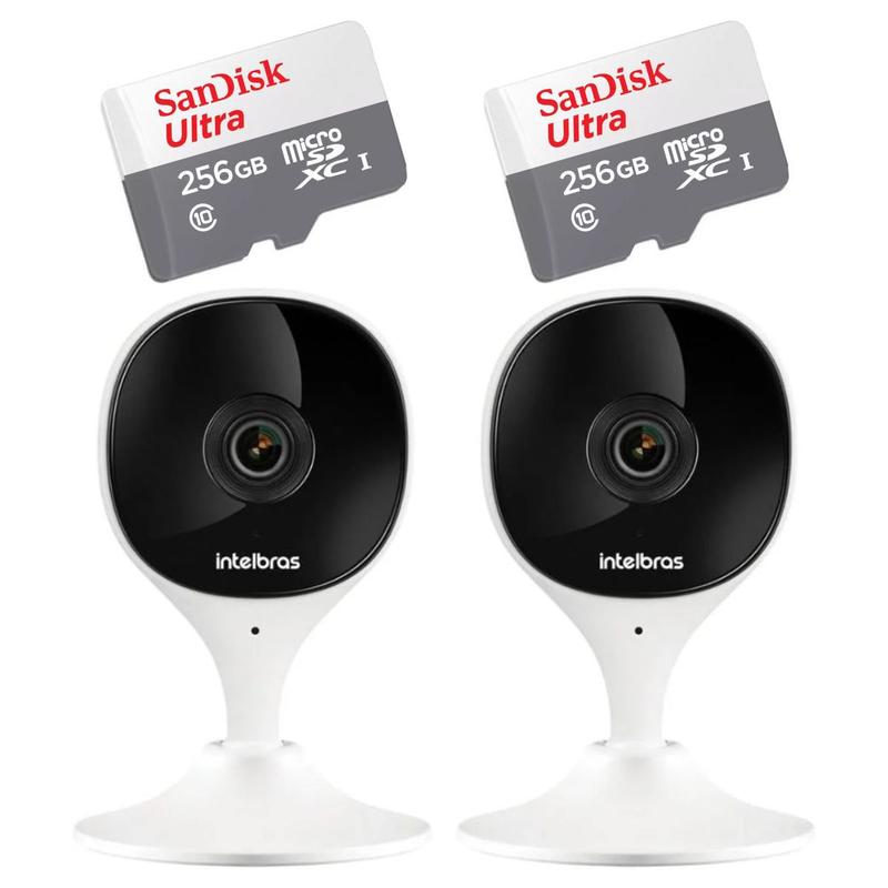 2 Câmeras Wifi Full Hd Imx C Mibo Intelbras + Sd 256GB Ultra - Câmera ...