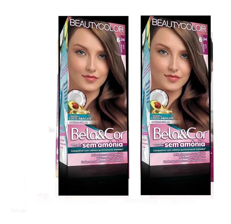 2 Coloração Sem Amônia Bela&cor - Beauty Color - Escolha Cor - Tinta de ...
