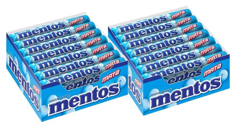 2 Drops Mentos Tubo Sabor Ice Mint Display 16 Unidades 600g - Balas ...