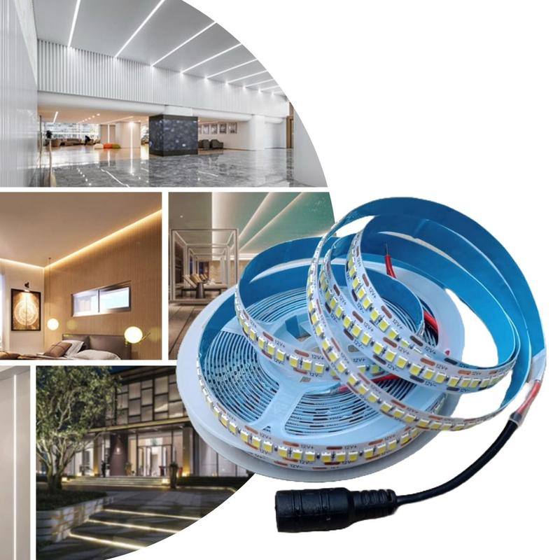 2 Fitas De Leds Adesiva 2835 Rolo De 5M Com 240 Leds 12V Com Entrada P4 ...