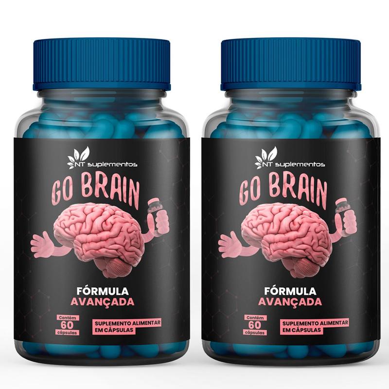 2 Go Brain Suplemento Alimentar - 60 Cápsulas - NT Suplementos - Complemento Alimentar Adulto ...
