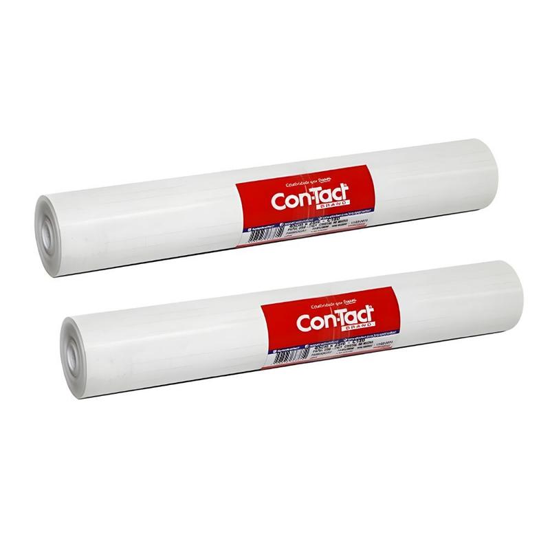 2 Papel Plástico Adesivo Contact 45cmx25m Cristal Transparente ...