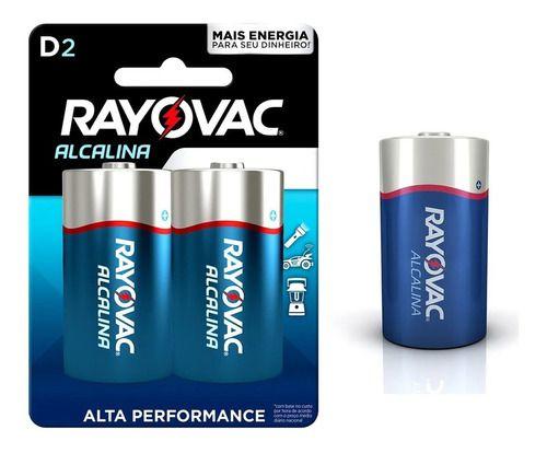2 Pilha D Grande Rayovac Lr20 Aquecedor Bebedouro Lanterna - Pilhas ...