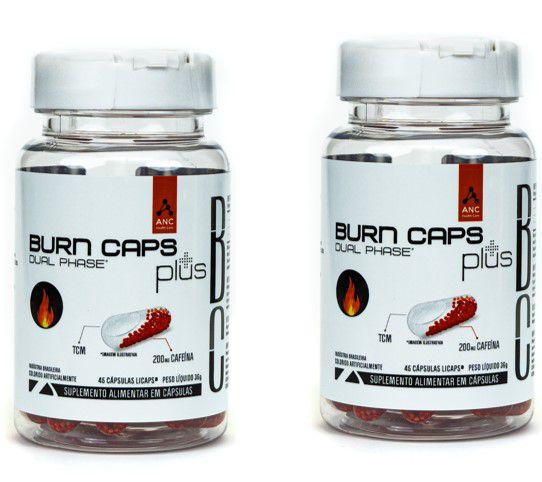 2 Potes Termôgenico - Burn Caps 45 Cápsulas 200mg cafeína - Analítica ...