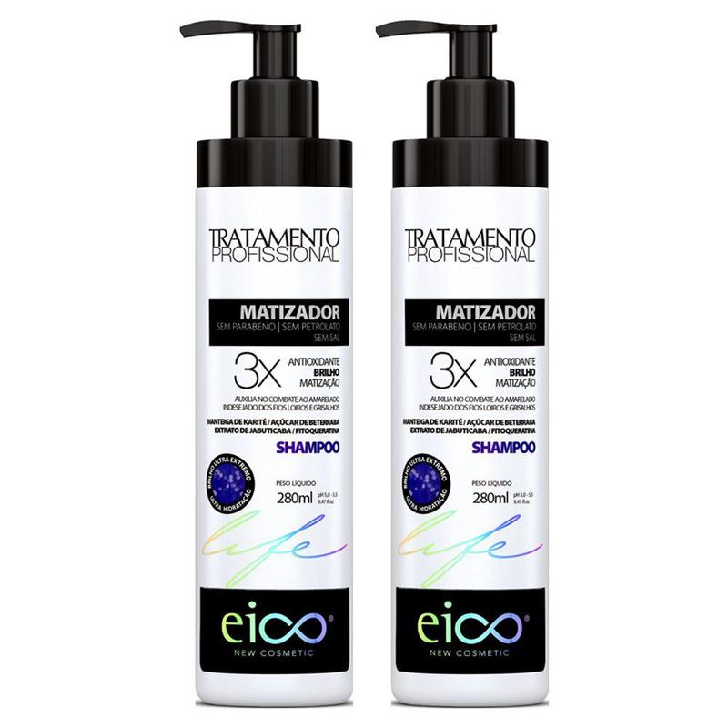 2 Shampoos Eico Life Matizador 280ml Tratamento Profissional - Shampoo - Magazine Luiza