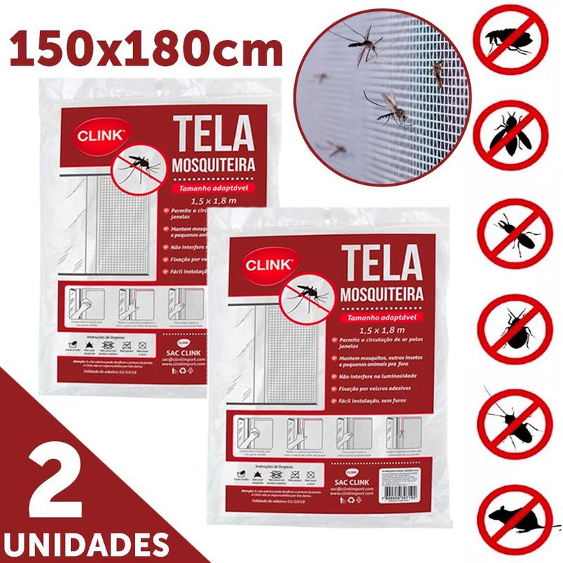 2 Telas Mosquiteiro Flex Proteção Janela Porta 1,50m X 1,80m ...