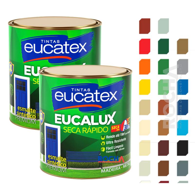 2 Tinta Esmalte Premium para Ferro e Madeira 225ml - Todas Cores ...