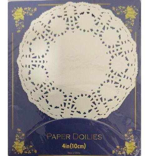 20 Papel Doilies Redondo Sousplat Branco Enfeite 10cm - Paper Doilies ...