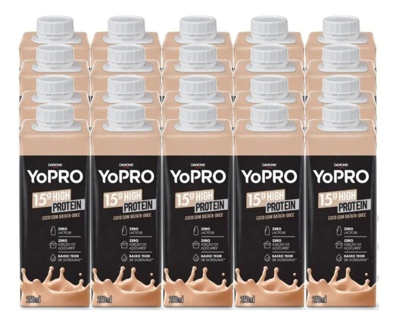 20 Unidades -Yopro Danone High Protein -Fitness- Batata Doce - Bebida ...